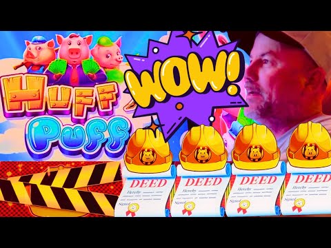 MONEY MANSIONS! HE INSISTED I PLAY THIS! 🤷 WAS HE RIGHT? HUFF N' PUFF MONEY MANSION Slot Machine