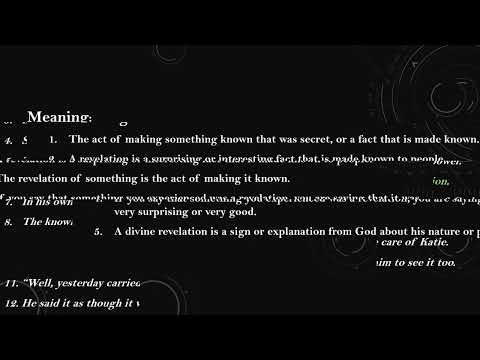 Revelation Meaning with Examples