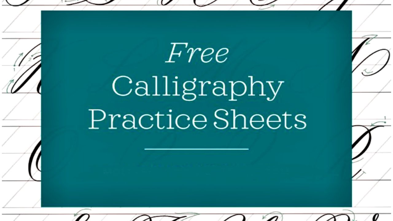 Free Calligraphy Practice Sheets in English With Marker | By Gulzar Ahmad