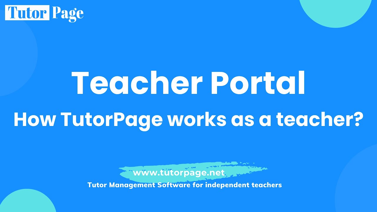 How TutorPage works as a teacher? Tutor management software for independent tutors