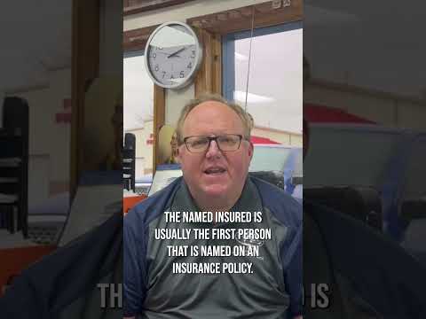 Who is a named insured? #shorts