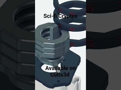 🎁 Sci-Fi Cryptex (Gift Box)・ STL File for 3D printing・Cults
