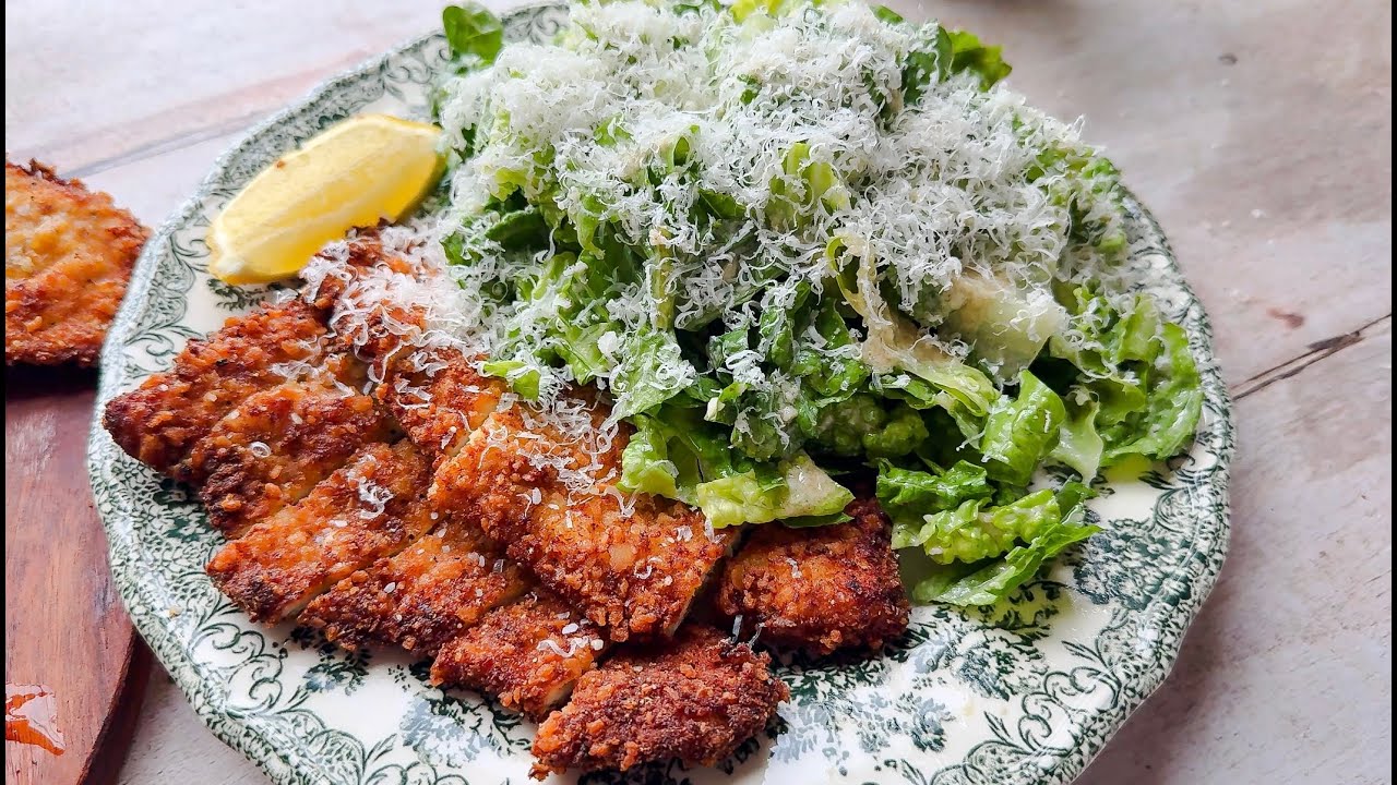 Chicken Cutlet Cesar Salad