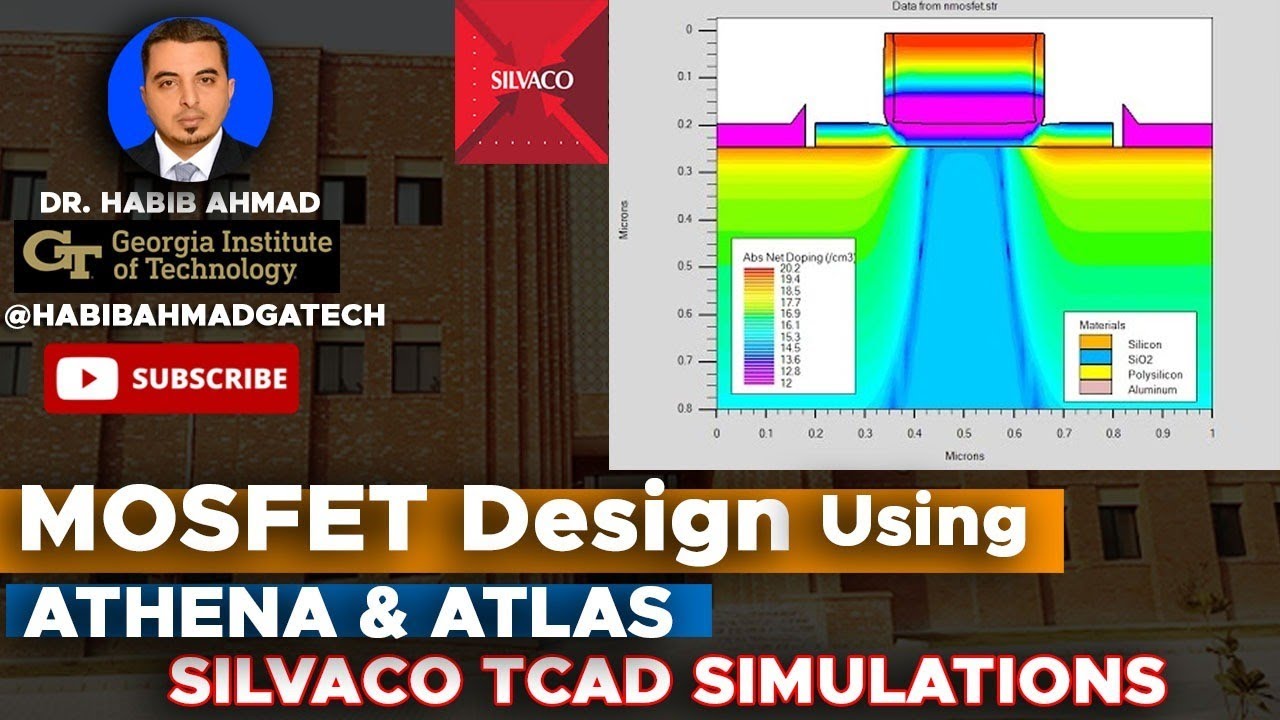 Silvaco TCAD Step-by-Step Tutorial || MOSFET Design with ATHENA & ATLAS! 🔍️🚀 🔬💻️#mosfet #tcad