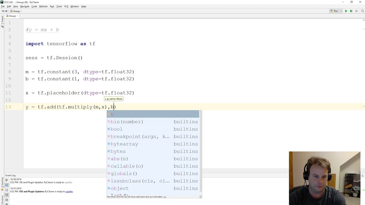 TensorFlow Tutorial #1 - Model a line