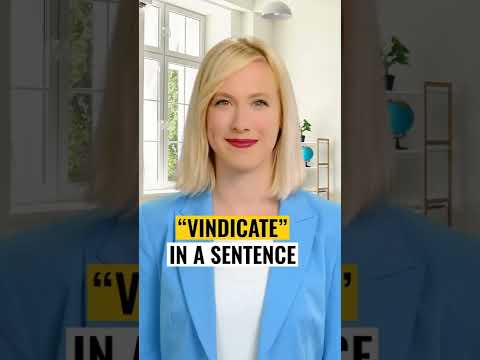 VINDICATE: Meaning and Sentence example