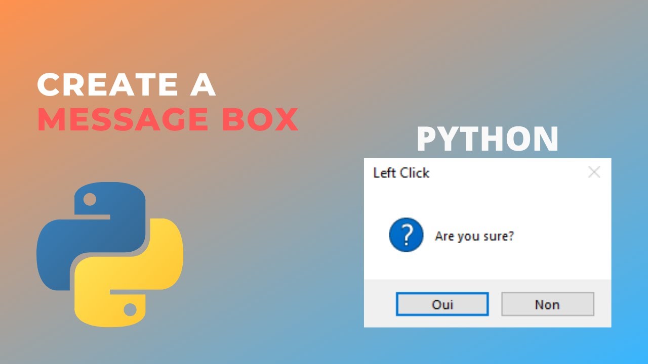 Create a Message Box in Python