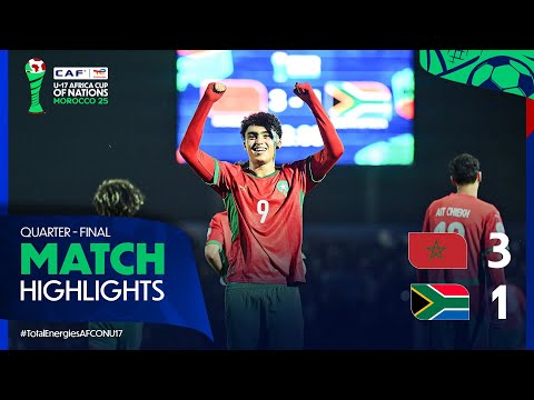 Morocco 3-1 South Africa Match Highlights l TotalEnergies AFCON U-17 l Quarter-finals
