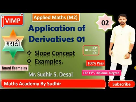 Slope Of Tangent & Normal in Marathi. Find the point on the curve examples