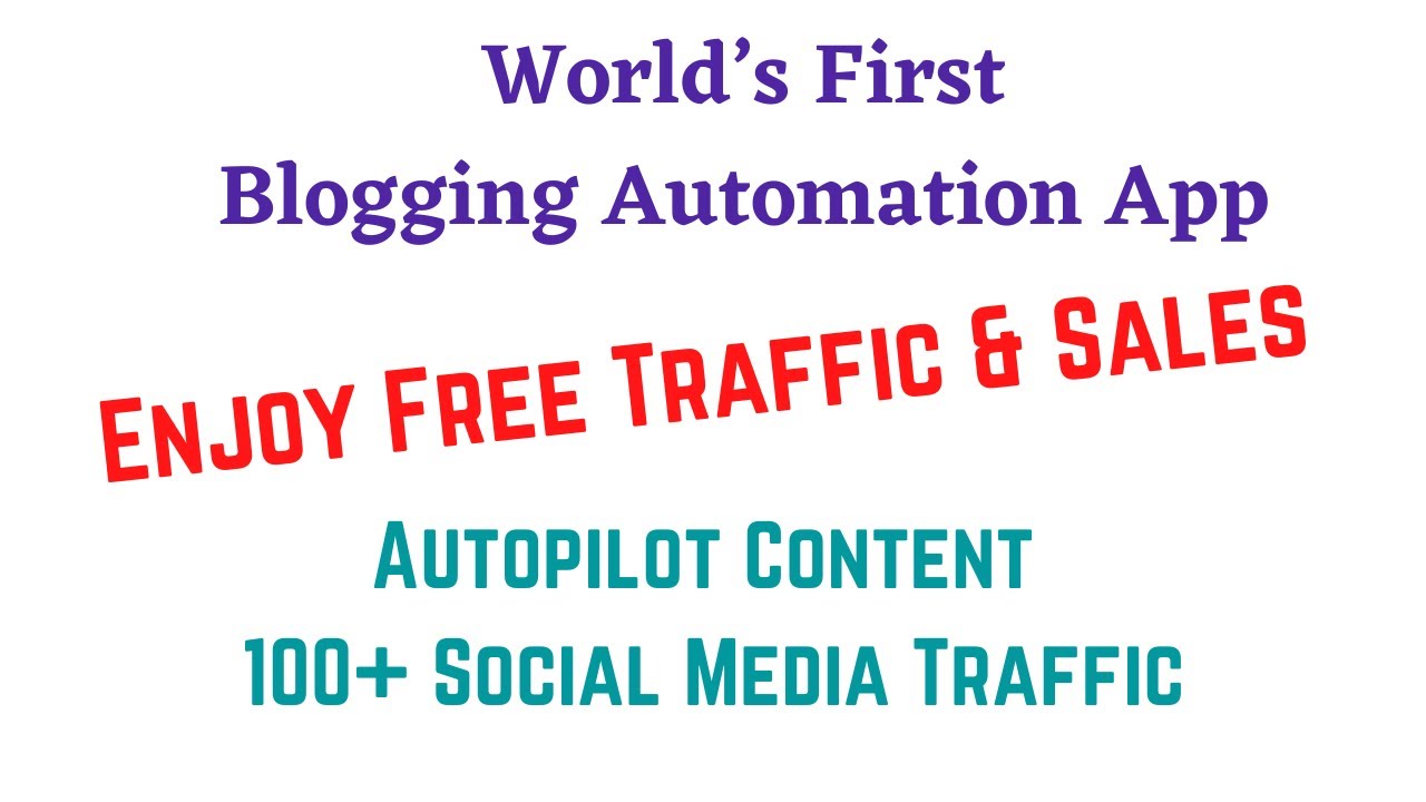 World’s First Blogging Automation App.  Perfect bloggimg.