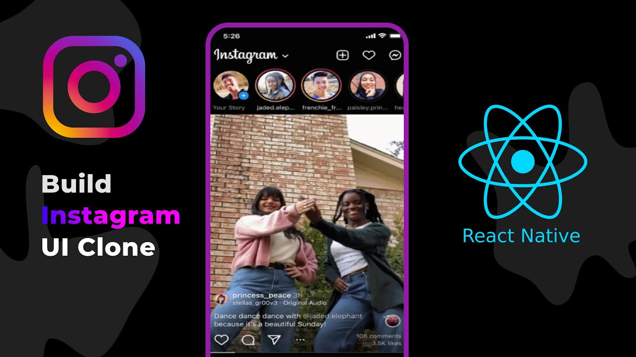 Instagram Mobile App Clone Tutorial (Home Feed) using React Native|Expo