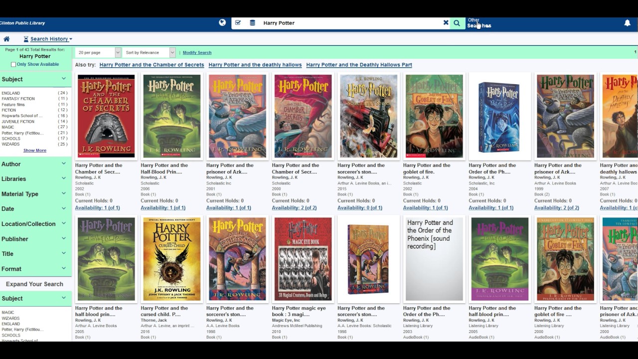 How to Access the Online Catalog at Clinton Public Library