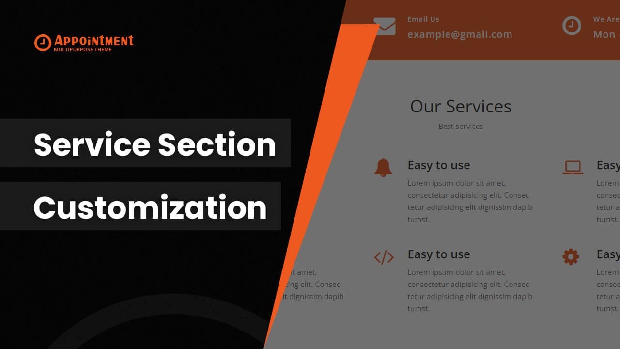 How to Customize Service Section in Appointment WordPress Theme