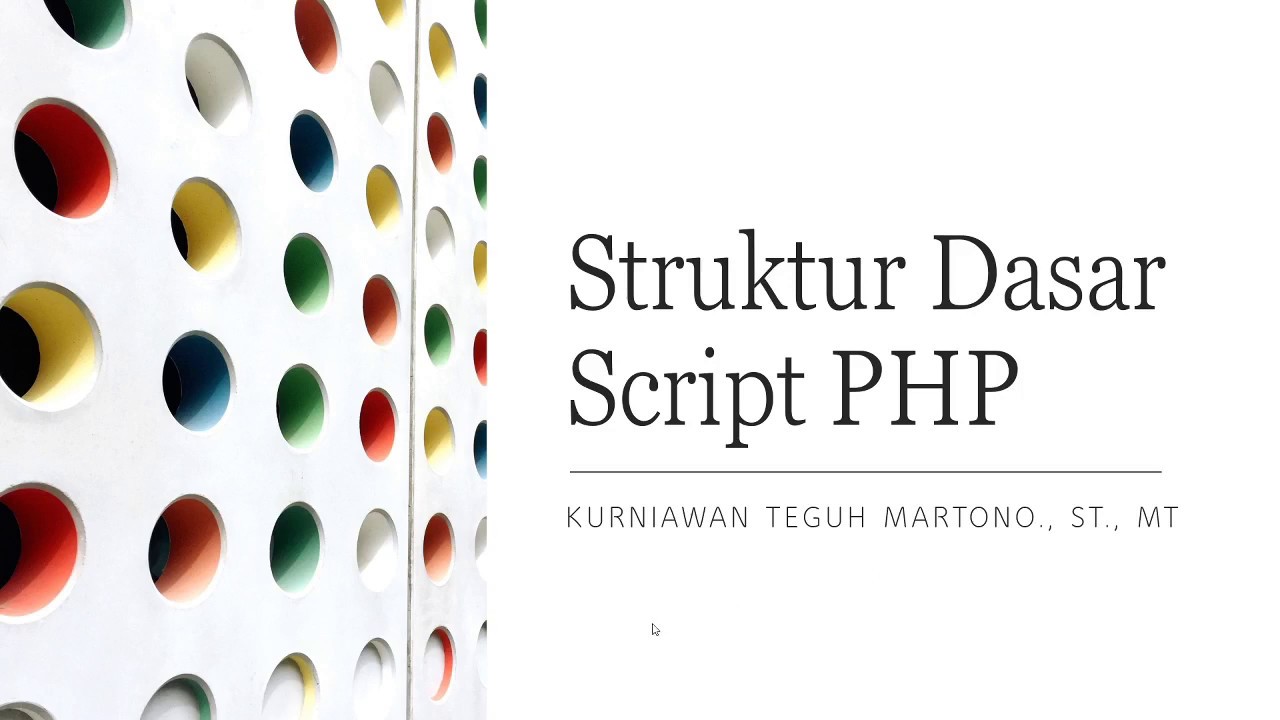 Struktur dasar Script PHP