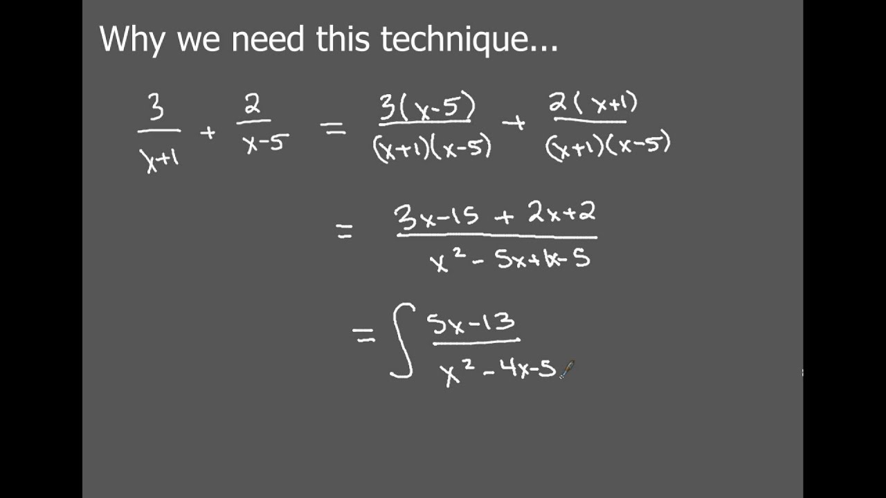 8-5 Ex 1 How to Set Up Partial Fraction Decomposition