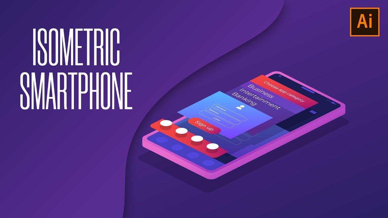 Illustrator Tutorial / Isometric Smartphone