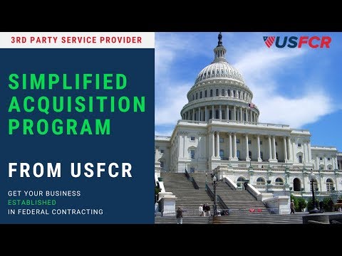 The Simplified Acquisition Program (SAP) from USFCR