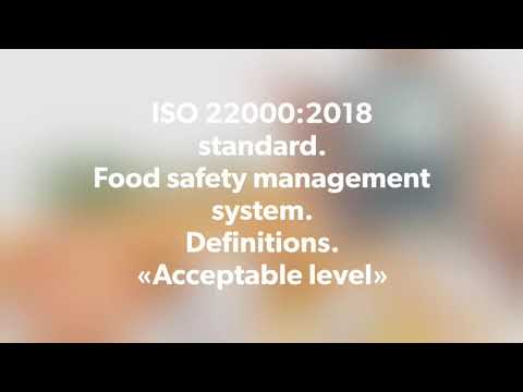 ISO 22000:2018 standard. Food safety management system. Definitions. “Acceptable level “