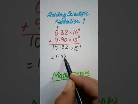Adding Scientific Notation#MathMarrow#Math shorts#Scientific notation add