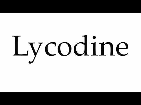How to Pronounce Lycodine