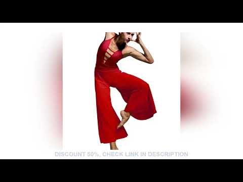 MiDee 2 Piece Modern Lyrical Dance Costume Camisole Leotard and Wide Leg Pants Dance Outfit Contempo