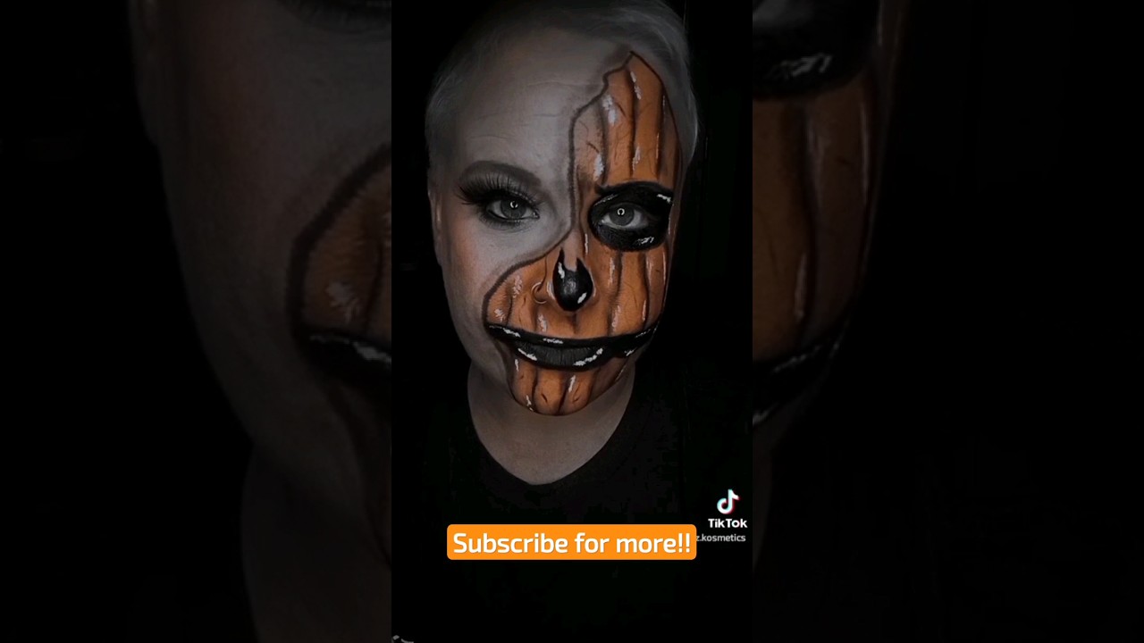 Pumpkin Makeup Tutorial #makeup #halloween #makeupartist #tutorial #pumpkin