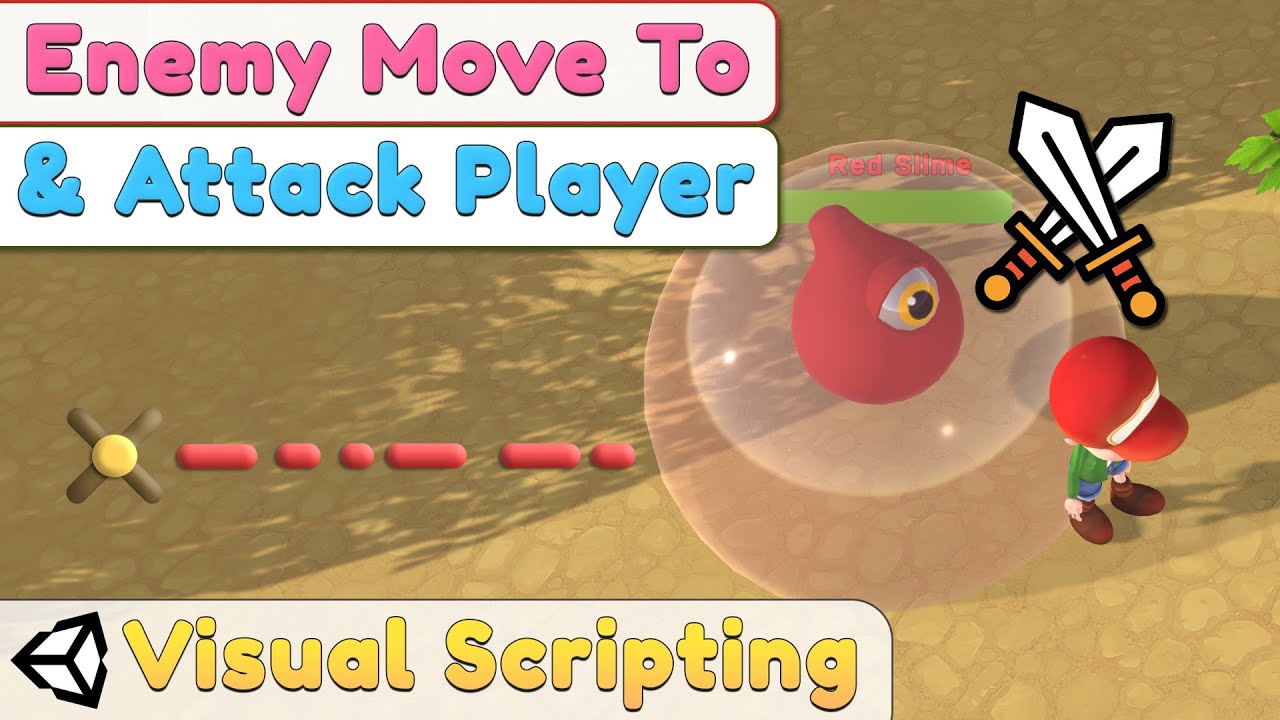 Unity AI Enemy custom move & attack Player | Visual Scripting Tutorial