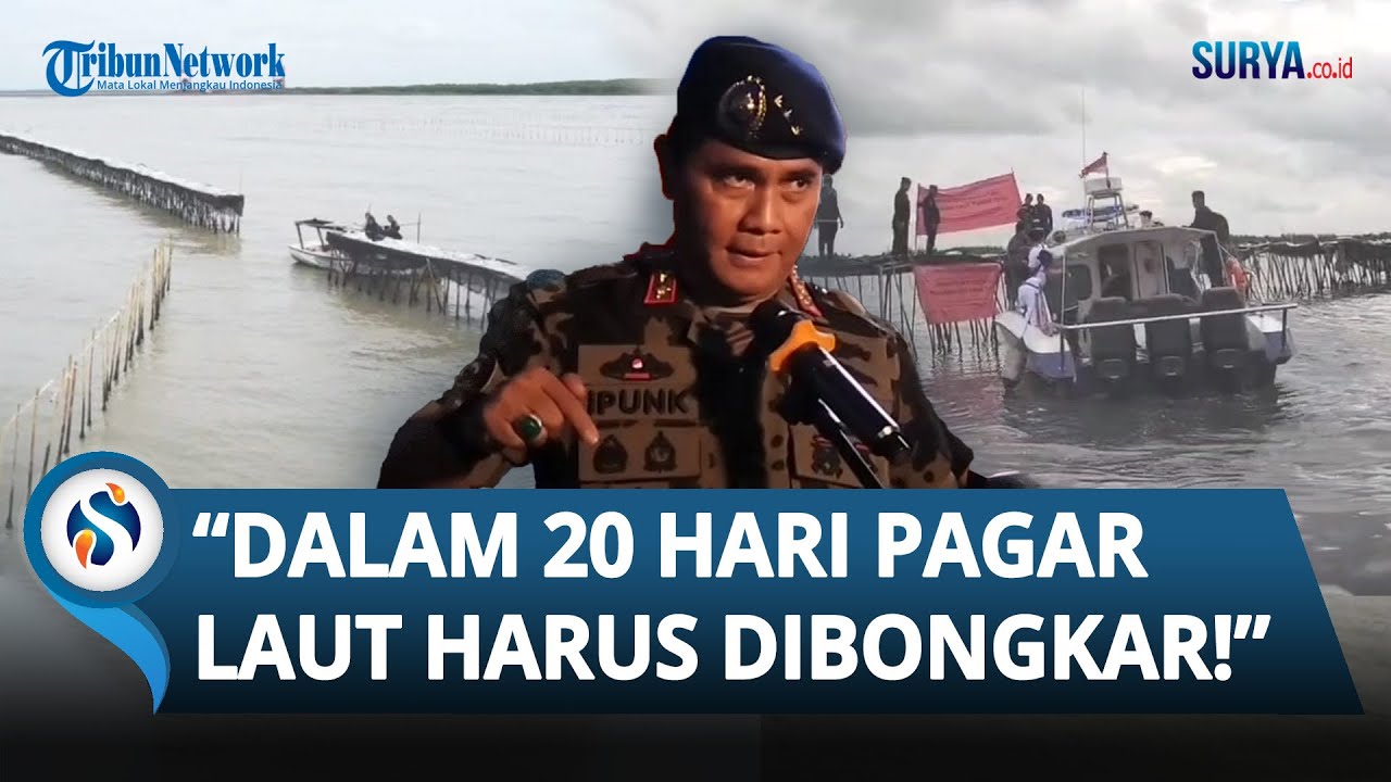 ULTIMATUM KKP Desak Pemilik BONGKAR Pagar Laut 30 Km di Laut Tangerang: Kami Beri Waktu 20 Hari ...