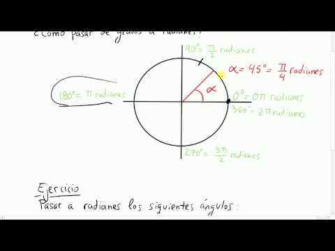 Conversión de grados a radianes [Trigonometría ángulos]