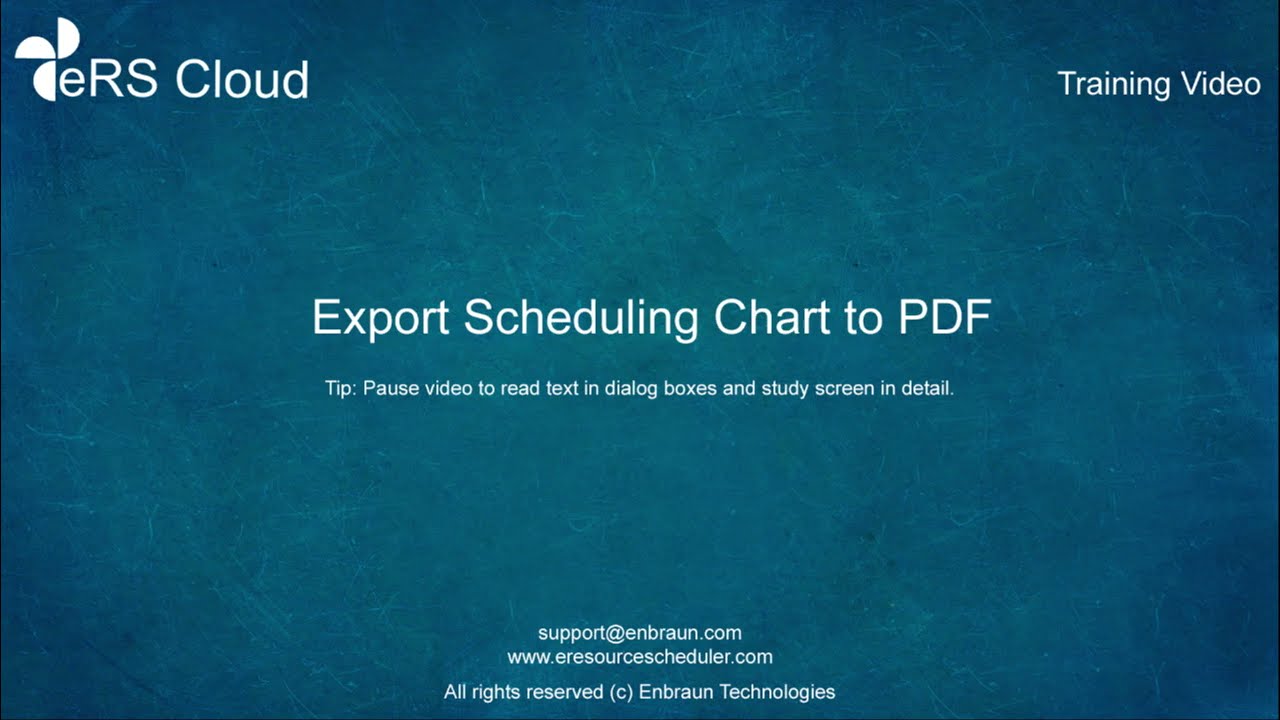 Export Scheduling Chart to PDF