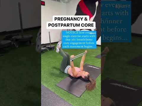 Pregnancy & postpartum CORE! #postpartum #coreworkout #pregnant #fitmom #fitness #fyp #gym
