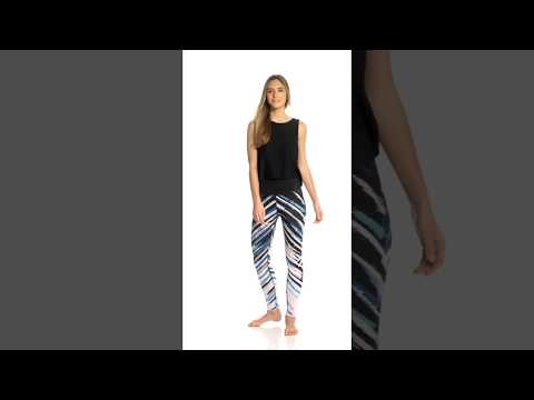 Beyond Yoga Lux High Waisted Chevron Midi Yoga Leggings | SwimOutlet.com
