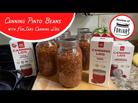 PREPPER PANTRY - Canning Pinto Beans with Quick Soak Method for food storage (ForJars lids Review)