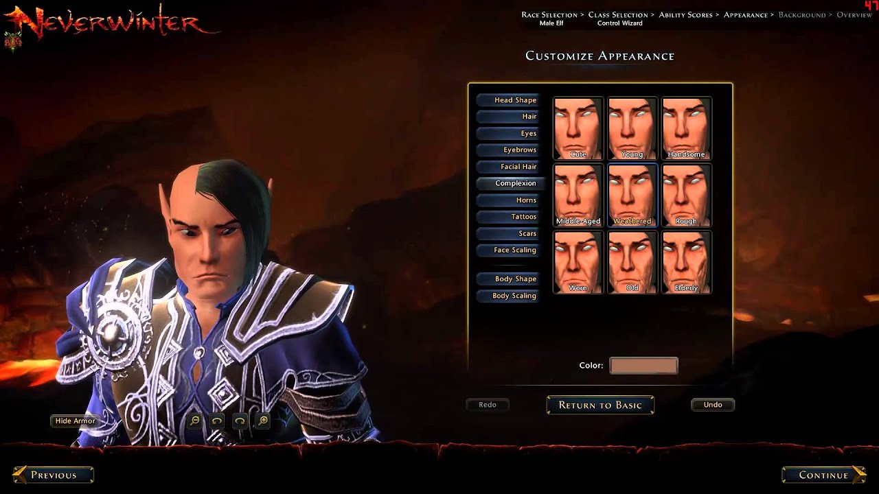 Neverwinter - Control Wizard Class - Character Creation