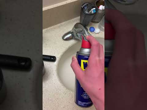 WD-40 on a faucet