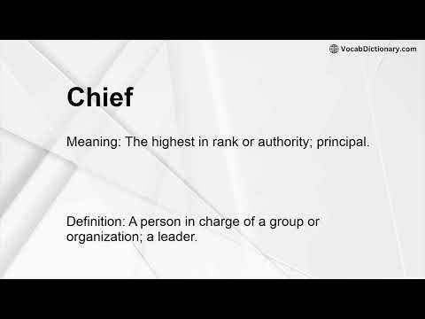 Chief Meaning