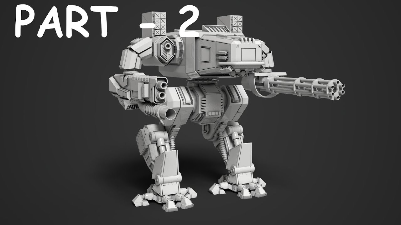 Mech robot modeling 3ds max tutorial part - 2