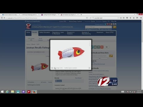 Weekly recalls include youth fishing games