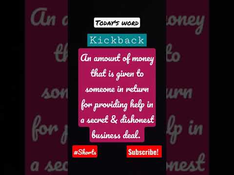 "Kickback" meaning in English || English words ~~ 'KICKBACK' Meaning #vocabulary #shorts