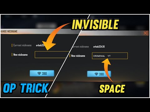 How to give space in our Name and write invisible name FREEFIRE