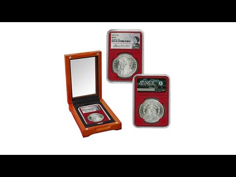 1881 MS64 NGC SMint Red Cross Clara Barton Morgan Silver...