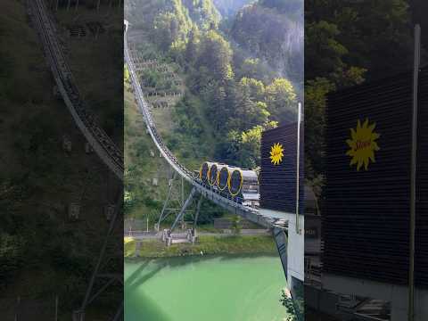 The steepest funicular railway in the world, with a maximum gradient of 110% 🚂🇨🇭Switzerland 🇨🇭