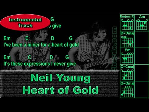 Neil Young - Heart of Gold - Instrumental - Guitar Chords (0016-B1)