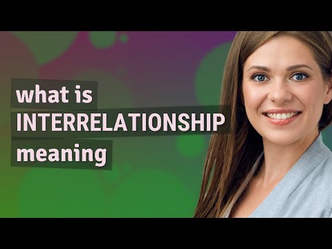 Interrelationship | meaning of Interrelationship