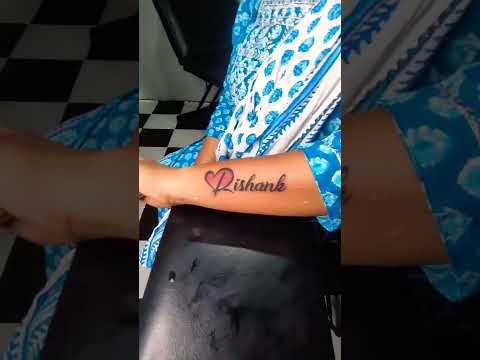 Rishank name tattoo