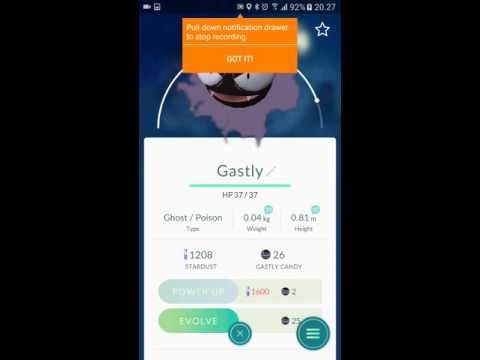 Gastly evolution pokemon go