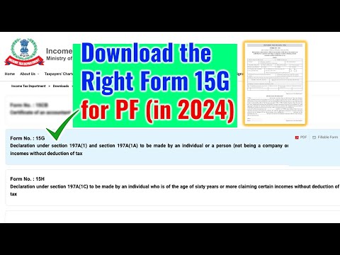 Download Form 15G PDF for PF Withdrawal in 2025 #form15g