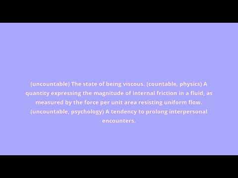 what is the meaning of viscosity