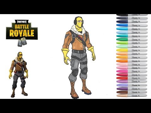 Coloring Fortnite Raptor Coloring Page Coloured Copic Sharpie Pain ...