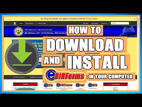 HOW TO DOWNLOAD AND INSTALL E-BIR FORMS IN YOUR COMPUTER